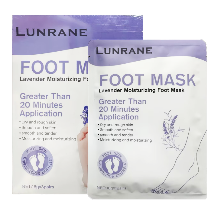 Lunrane 3 Pack Foot Peel Mask Exfoliator for Dry Cracked Dead Skin Fee ...
